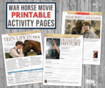 Free War Horse Movie Worksheets