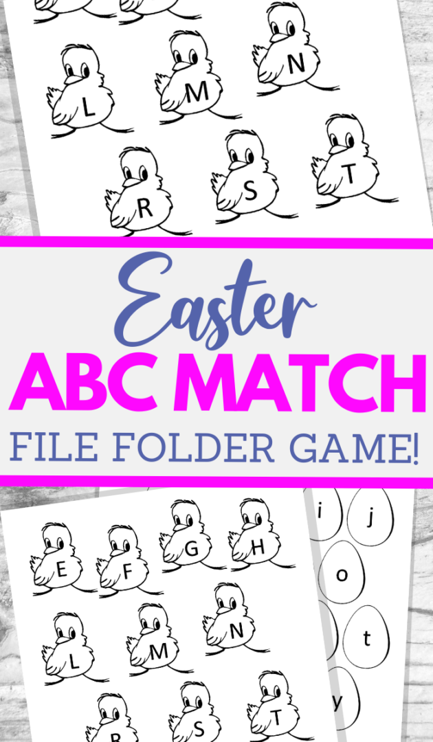 Easter Alphabet Match File Folder Game