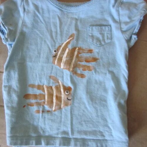 Fish Handprint Shirt Craft