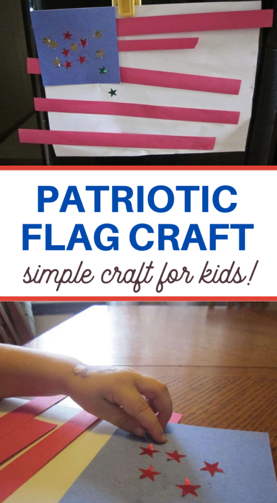 Super Simple Flag Craft for Fourth of July - Preschool & Toddler Crafts