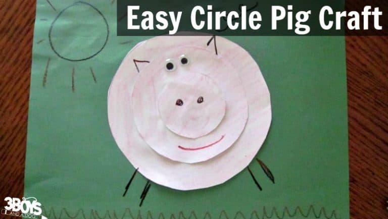 Fun Three Little Pigs Craft about Circles