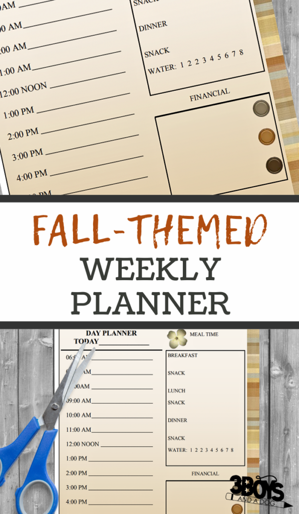 Free Daily Planner for Fall