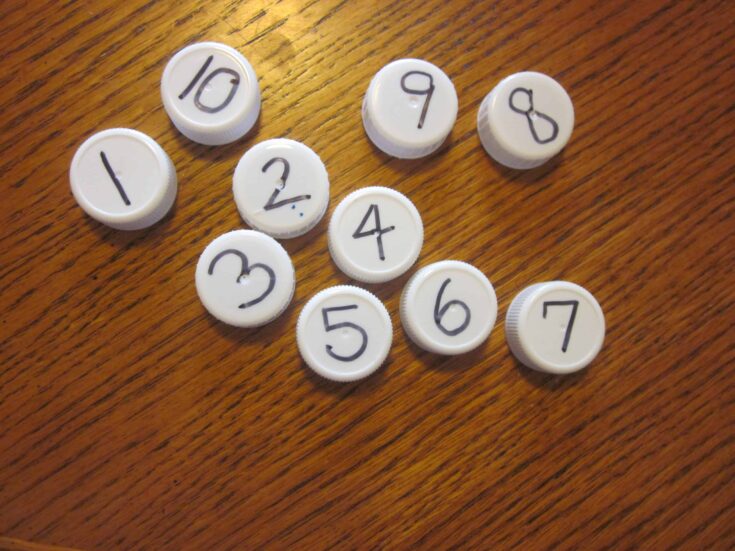 Educational Counting Activities for Kids: Bottle Cap Counting