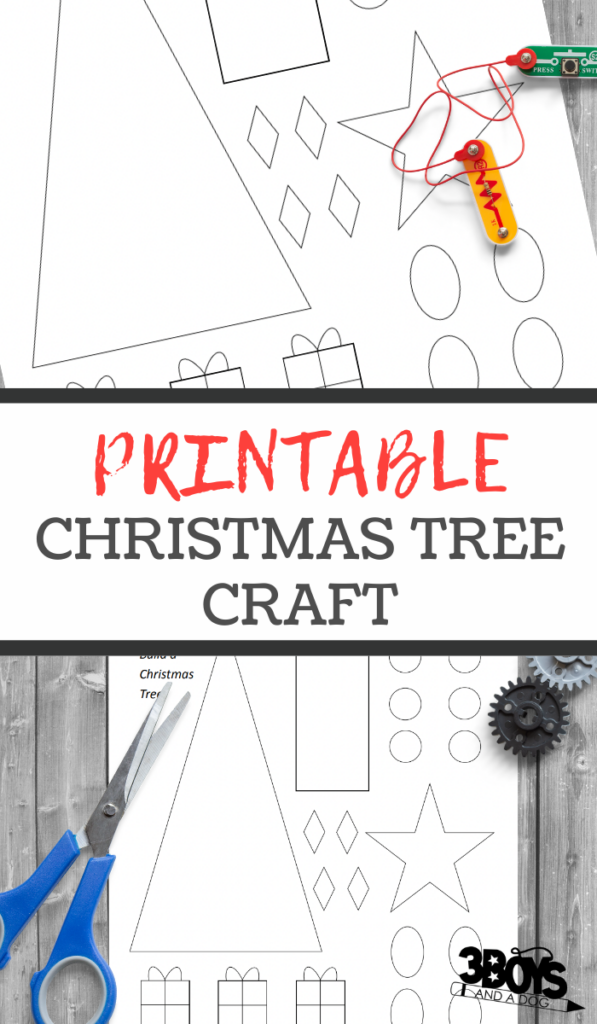 Christmas Tree Shapes Activity + Free Printable Craft