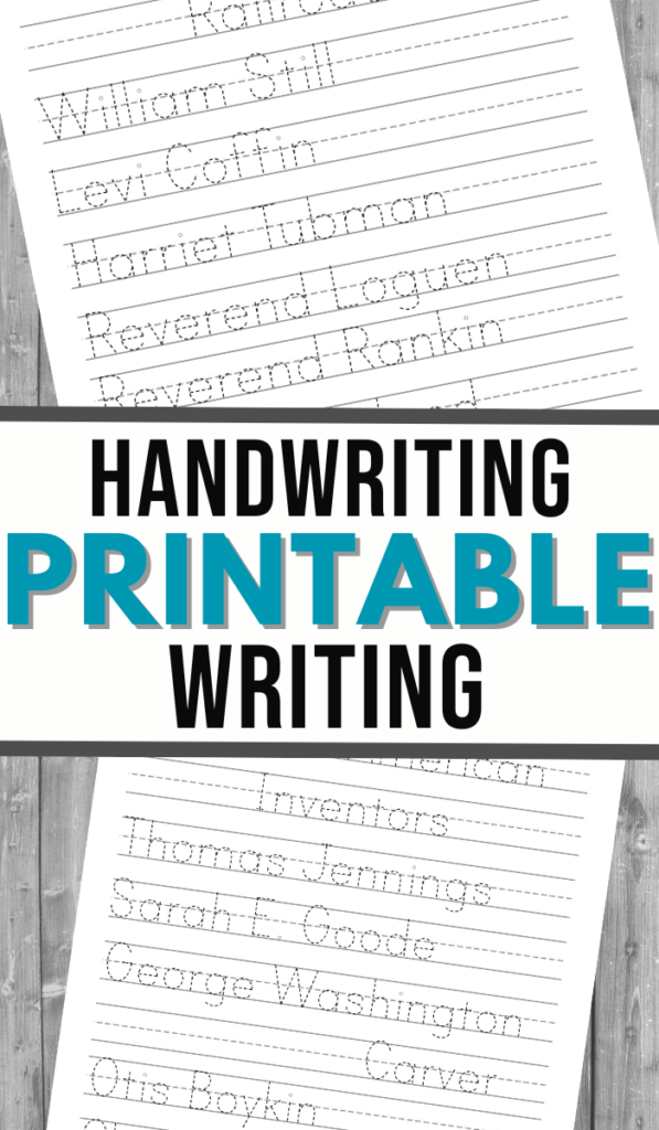 Kindergarten Handwriting Worksheets for Black History Month - 3 Boys ...