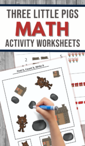 Three Little Pigs: Math Learning Activities - 3 Boys and a Dog