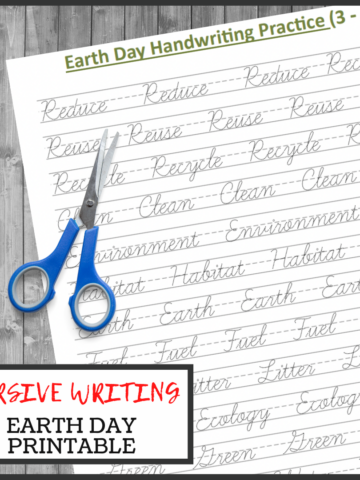 Earth Day Handwriting Printables (Grades 1 and 2) - 3 Boys and a Dog