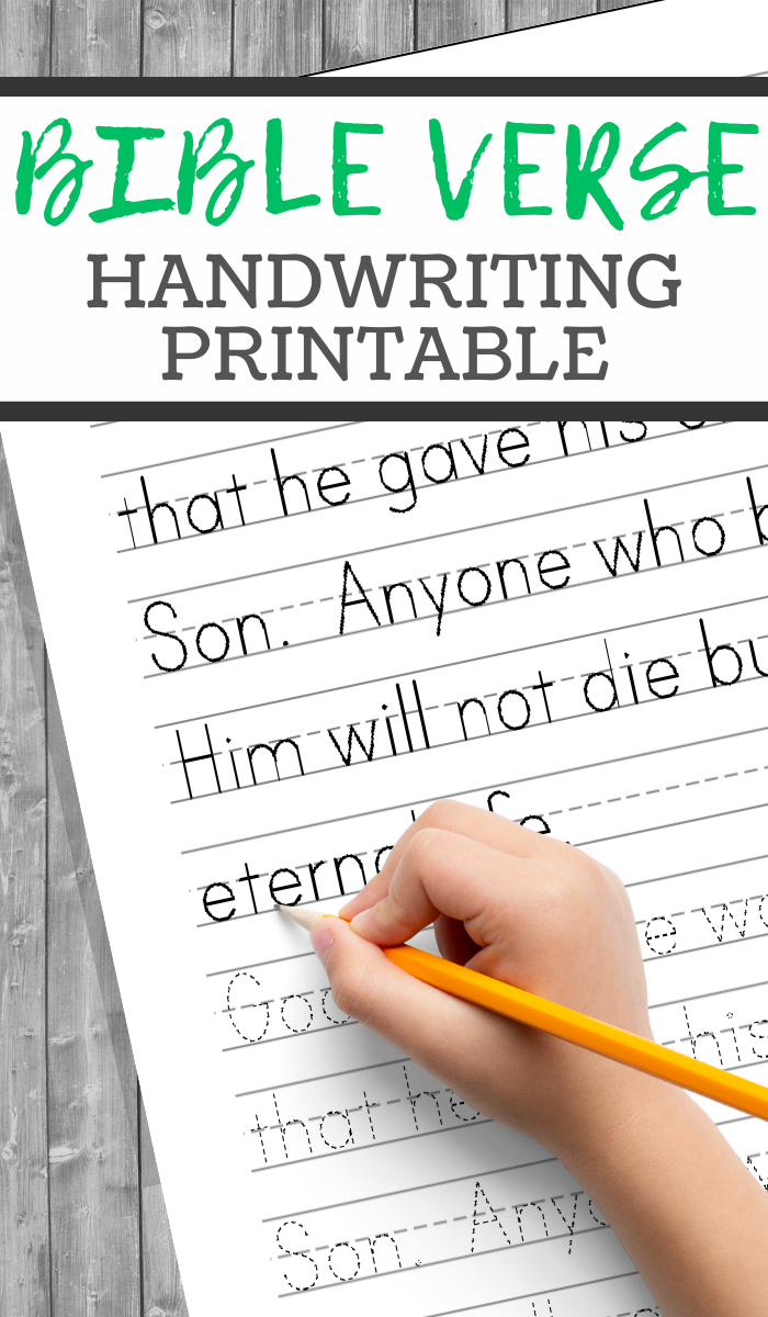John 3:16 Free Printable Handwriting Worksheet
