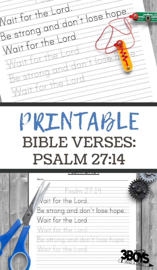 Printable Bible Verses Psalm: 27:14