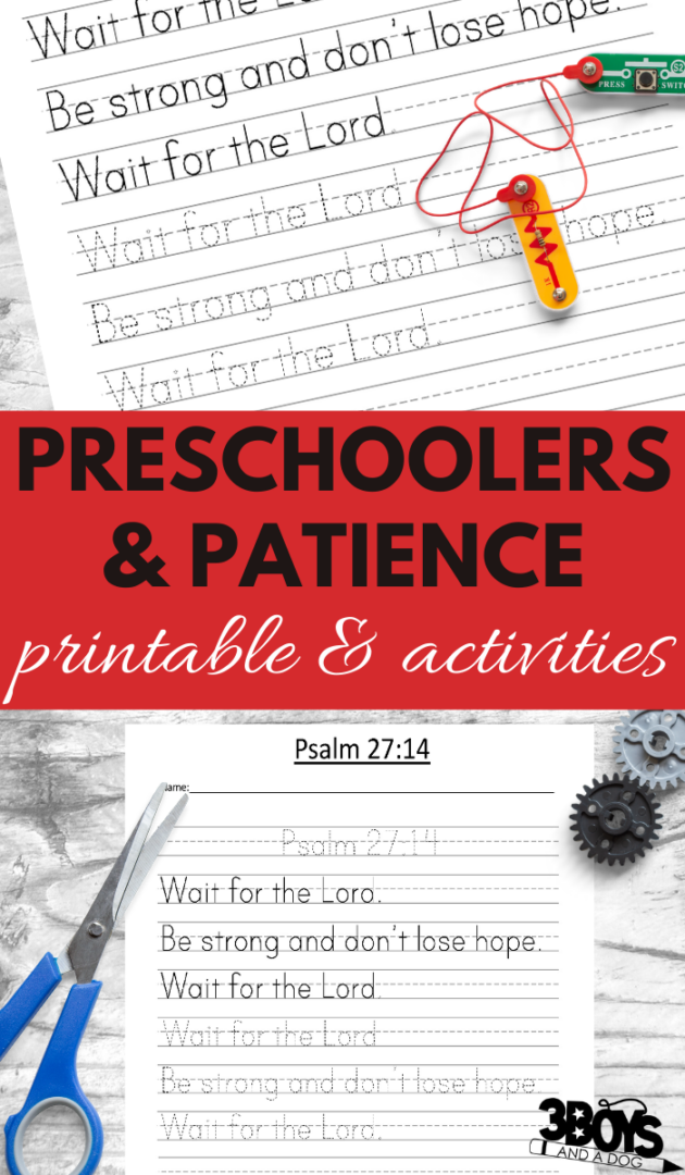 Teaching Kids Patience (and free Psalms printable!)