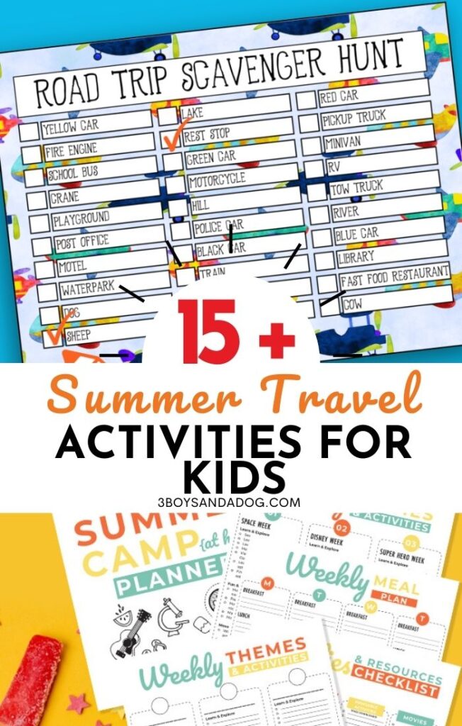 Printable Summer Travel Activities for Kids