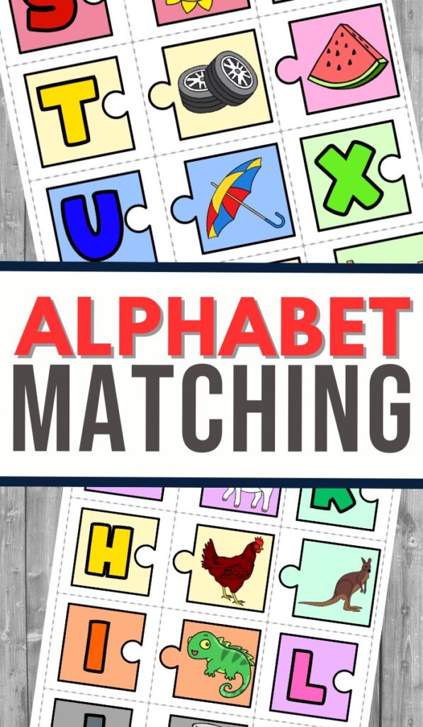 Letter Matching Activity for a Preschooler