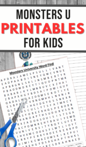 Monsters University Activities For Kids