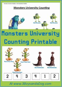 Monsters University Activities For Kids