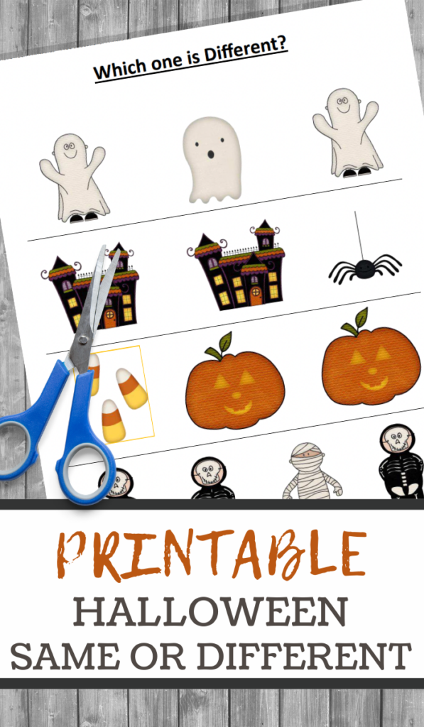 Same or Different Halloween Printable