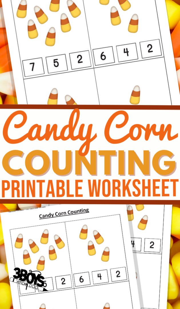 Candy Corn Counting Printable Worksheet