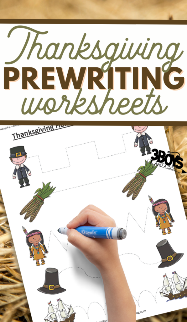 Thanksgiving Printables: Preschool Handwriting Worksheet