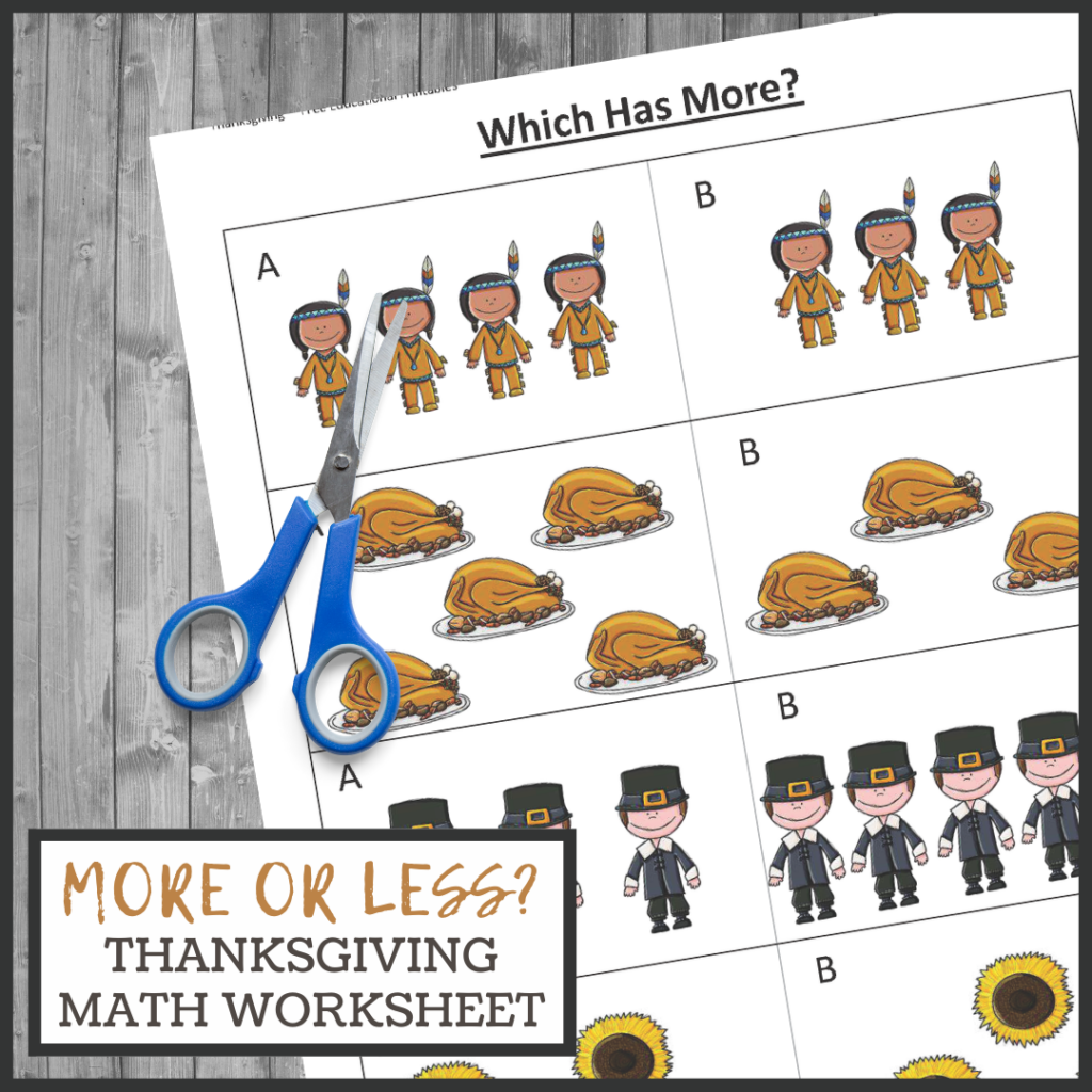 20+ Free Thanksgiving Worksheets for Kids