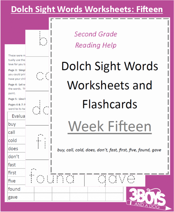 Dolch Sight Words Worksheets: Week 15