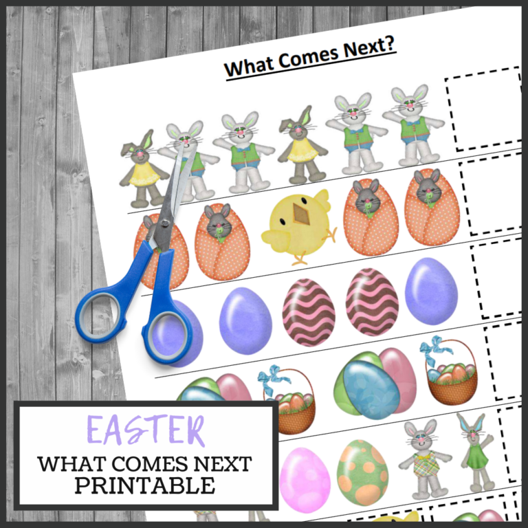 Printable Easter Worksheets: Patterns - What Comes Next?