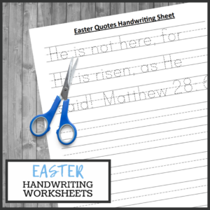Printable Easter Worksheets: Kindergarten Handwriting Practice