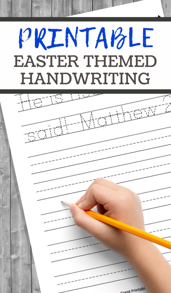 Printable Easter Worksheets: Kindergarten Handwriting Practice