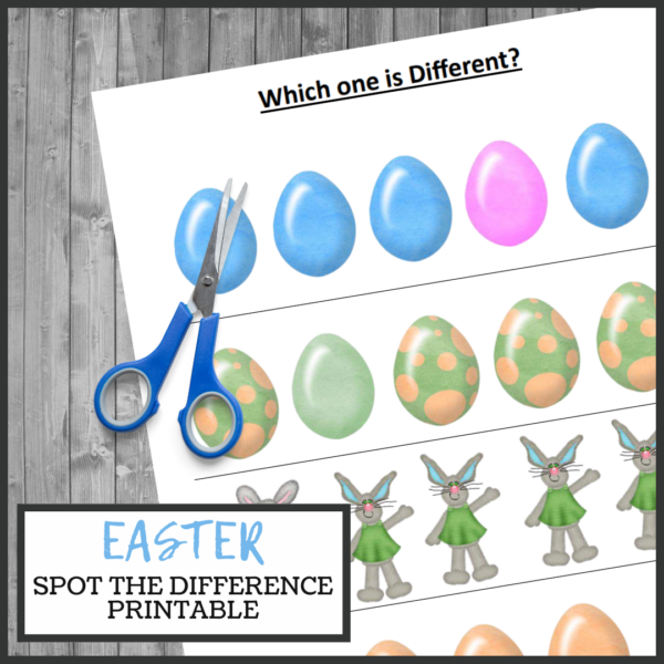 Printable Easter Worksheets: Spot the Differences