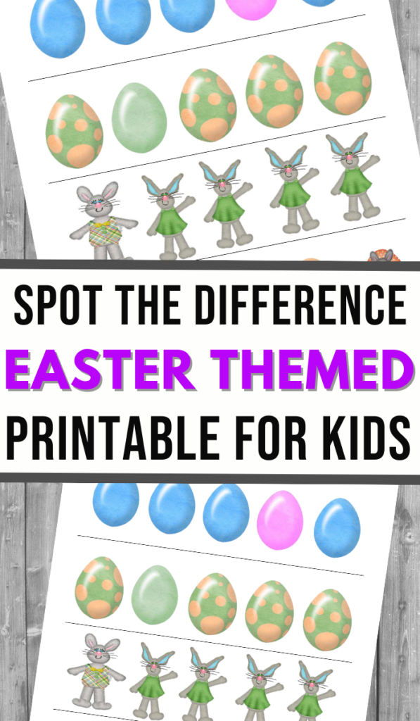 Printable Easter Worksheets: Spot the Differences