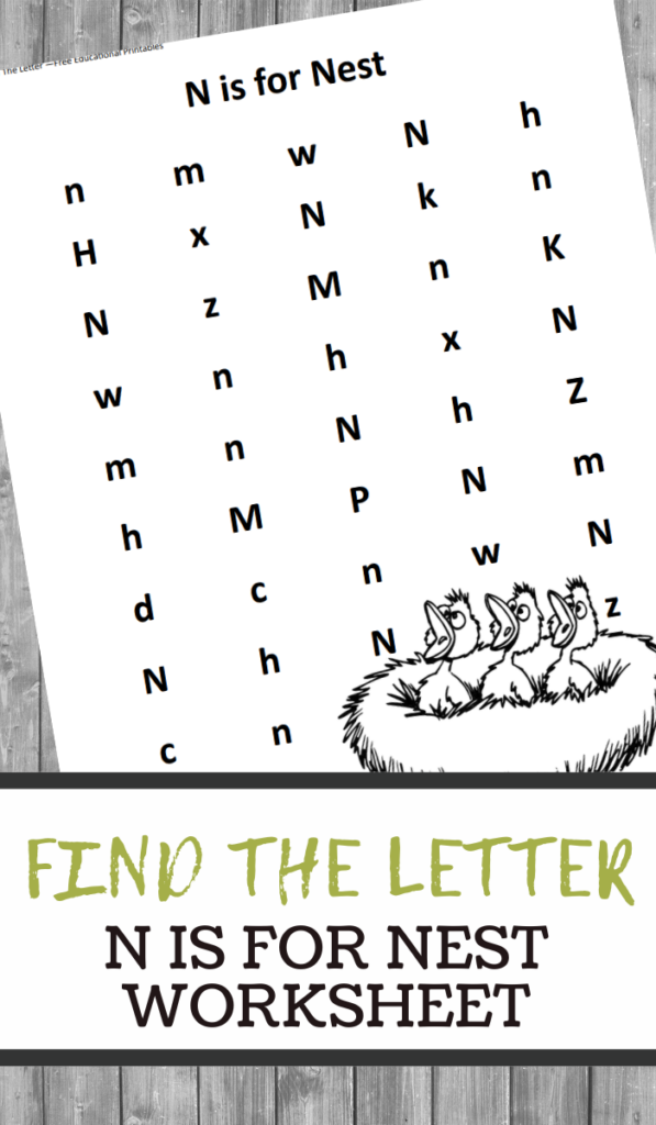 Find the Letter: N is for Nest