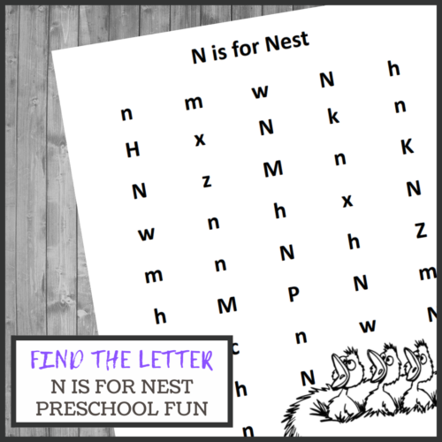 Find the Letter: N is for Nest