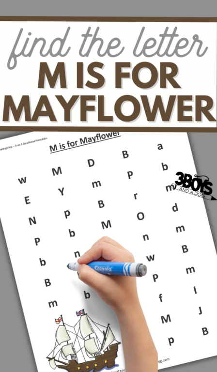 Free Thanksgiving Printables: M is for Mayflower