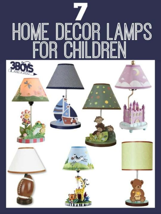 7 Home Decor Lamps for Children - 3 Boys and a Dog
