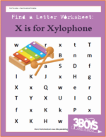 Xylophone Letter X Printables for Kids