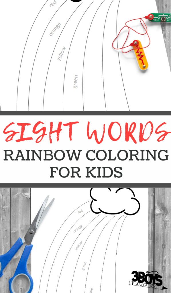 Saint Patrick's Day Printables: Sight Word Rainbow Coloring Sheet