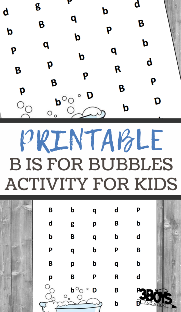 Find the Letter B is for Bubbles | Printable Worksheet & Unit Study