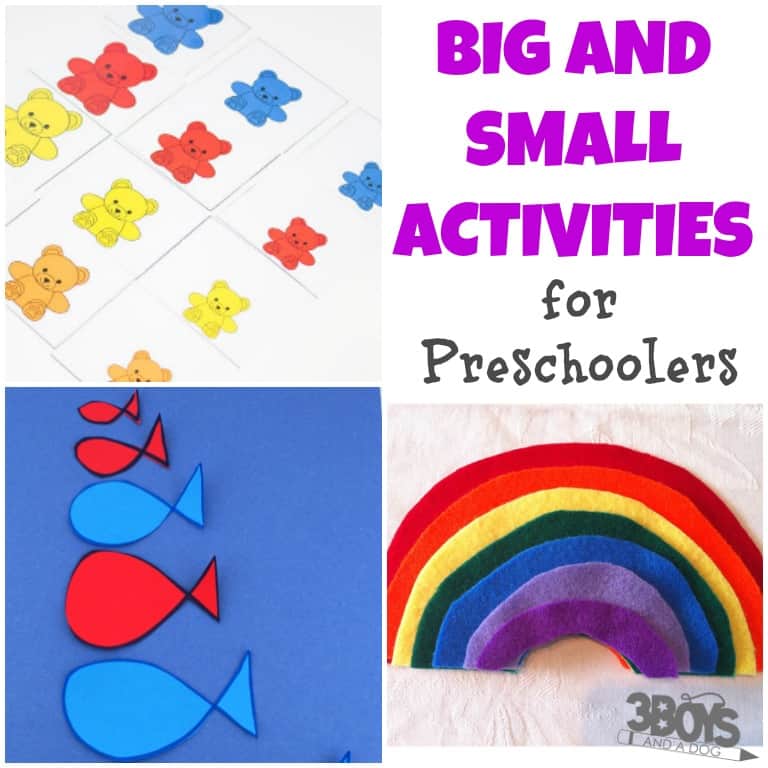 Big And Small Preschool Activities For Kids 3 Boys And A Dog Big And Small Preschool Activities For Kids 3 Boys And A Dog