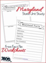 Maryland State Fact File Worksheets - 3 Boys and a Dog