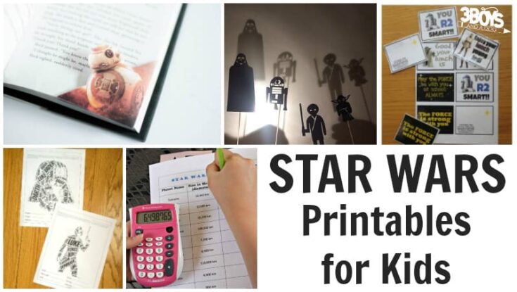 Free Star Wars Printables for Children - 3 Boys and a Dog
