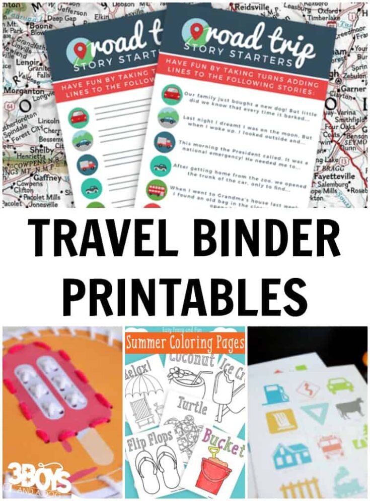 Travel Binder Printables for Kids - 3 Boys and a Dog