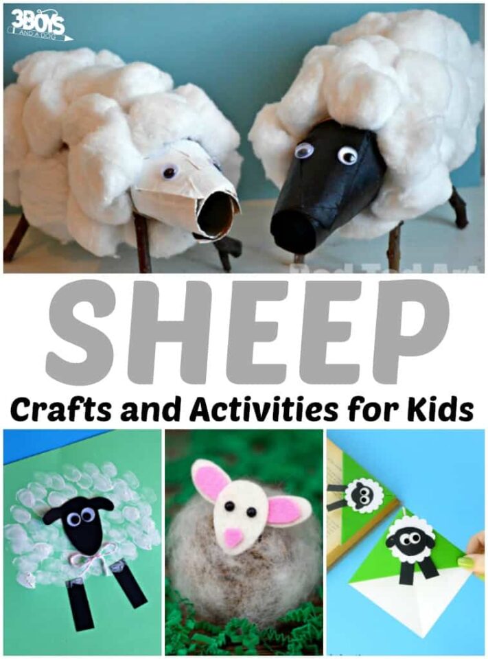 Sheep Crafts for Preschool Children | At The Farm Unit Study