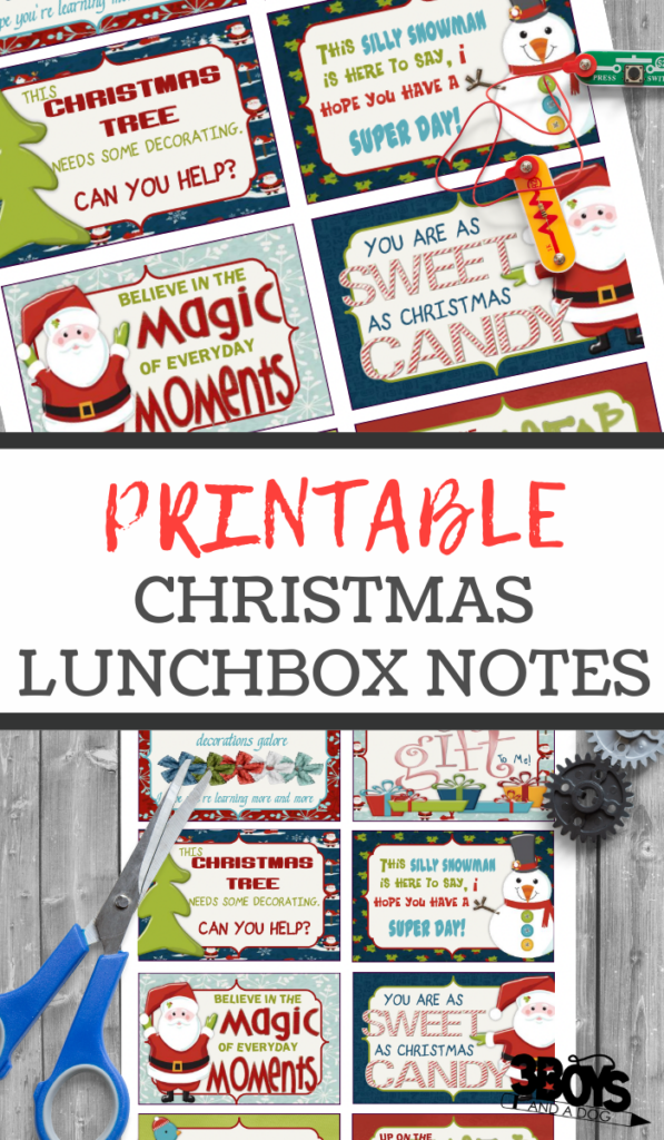 Free Printable Christmas Lunchbox Notes