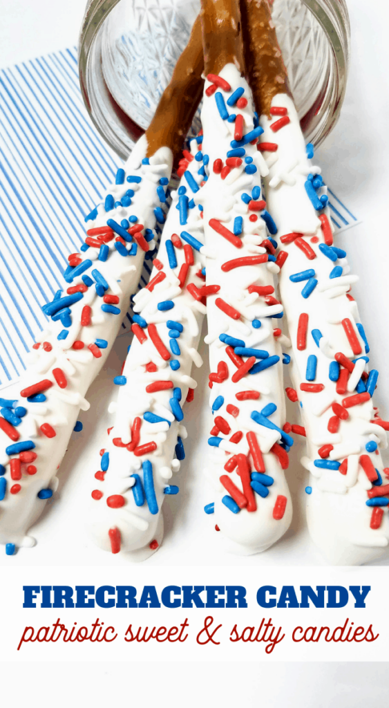 Create your own fireworks with these Firecracker Pretzel Rods!