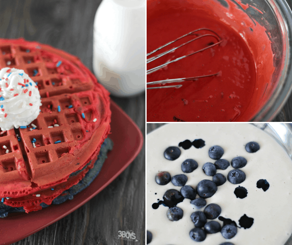 Colorful and Delicious Strawberry and Blueberry Waffles
