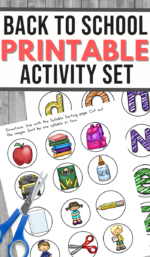 Back to School Printable Sorting Activities