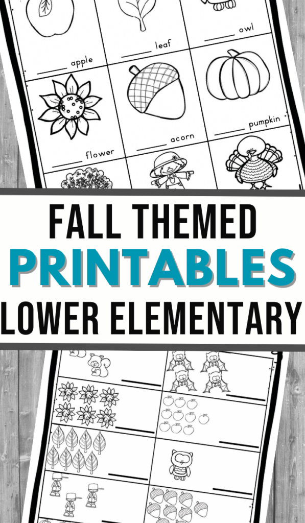 Free Fall Activity Worksheets for Lower Elementary