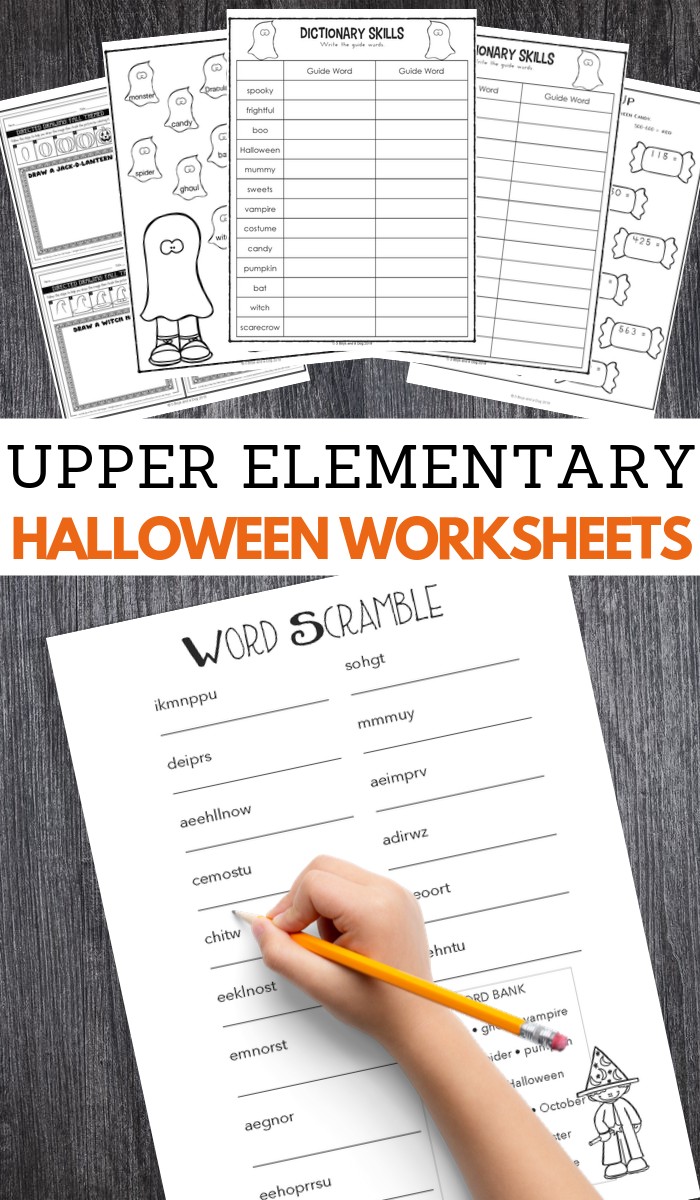 Halloween Worksheets For Upper Elementary