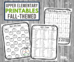 Free Printable Autumn Fun Worksheets for Upper Elementary