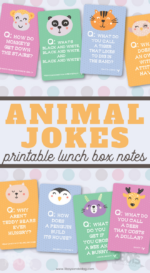 Adorable Animal Jokes Lunch Box Notes