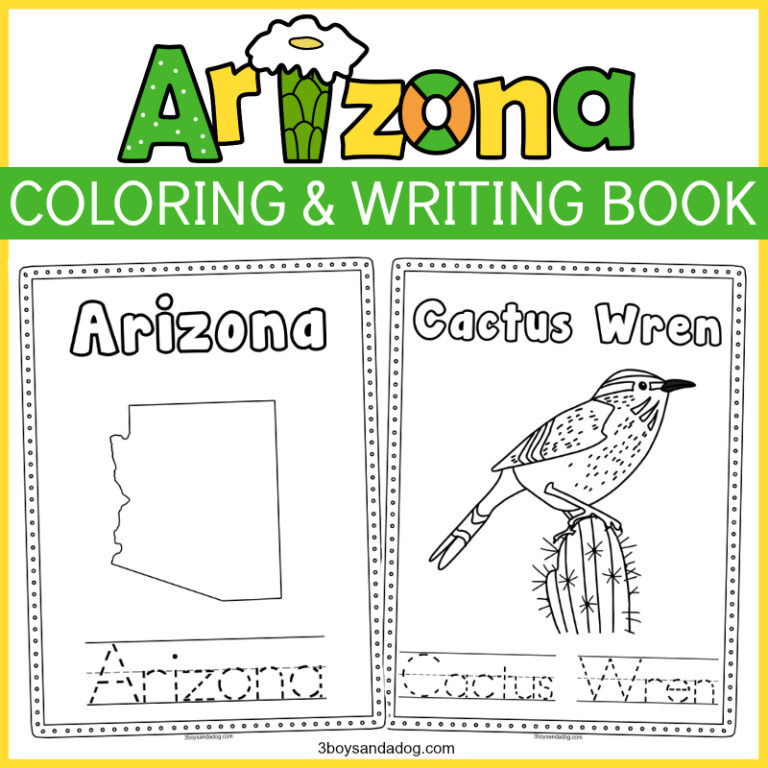Arizona Coloring and Writing Book full of fun state facts!