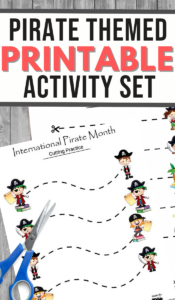 Pirate Themed Cutting Practice Sheets for Early Learners